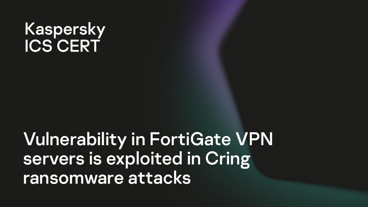 Vulnerability in FortiGate VPN servers is exploited in Cring ransomware ...